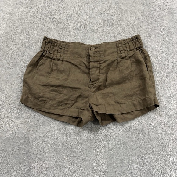 Shorts | Twenty One Mini Shorts Women Medium Brown Linen Low Rise ...